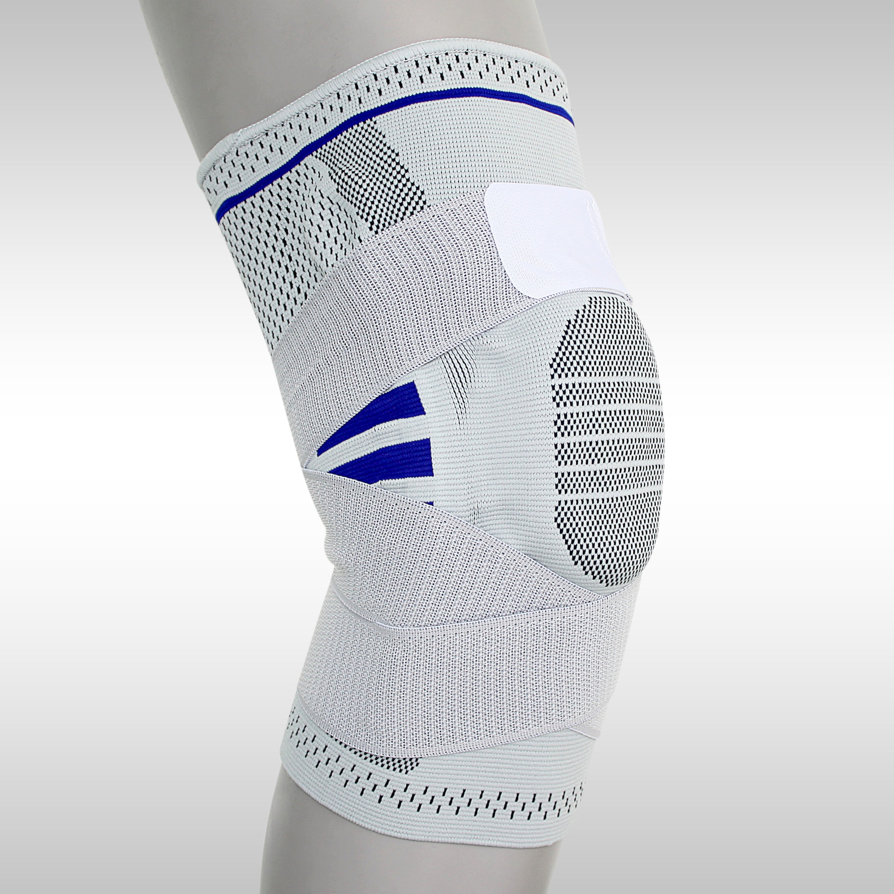HPS | KNEE SUPPORT W/SILICONE & BANDAGE | GRAY | CSI-SU082 – sportshouse.ph